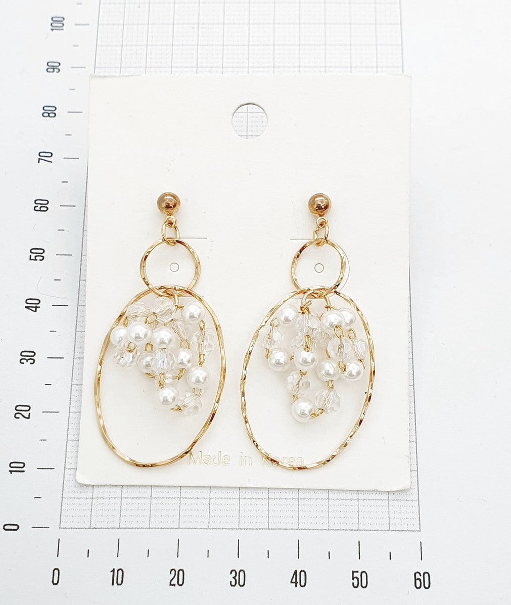 Kayon Gold Pearl Circle Hoop Earrings – www.cutecrushco.com