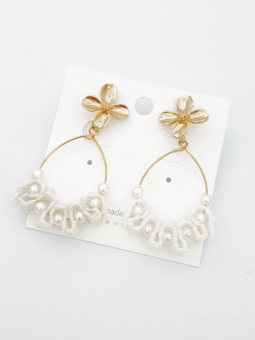 Kayon Gold Flower Hoop Earrings – www.cutecrushco.com