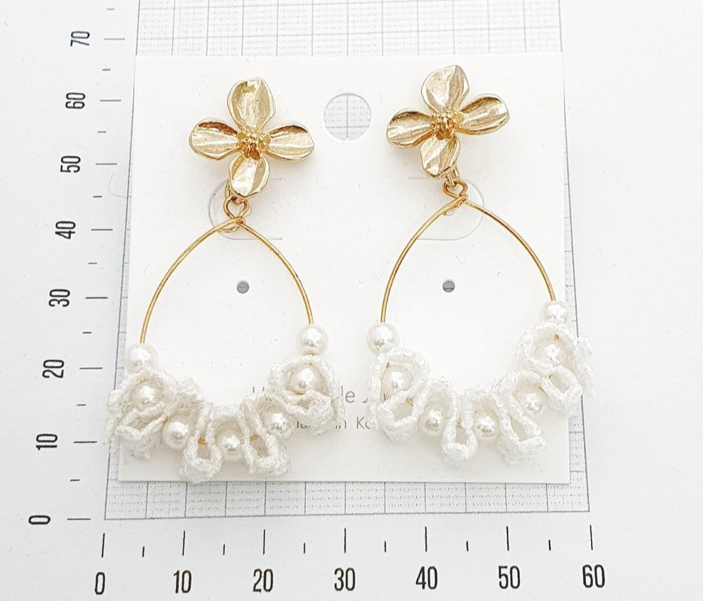 Kayon Gold Flower Hoop Earrings – www.cutecrushco.com