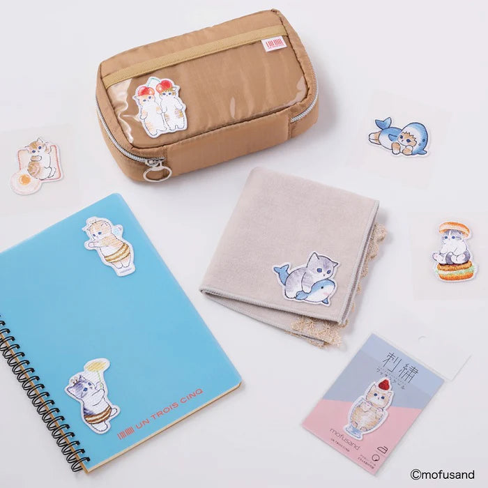 Japan Mofusand Embroidery Iron-on Patch Deco Sticker - Cat / Shark Chi ...