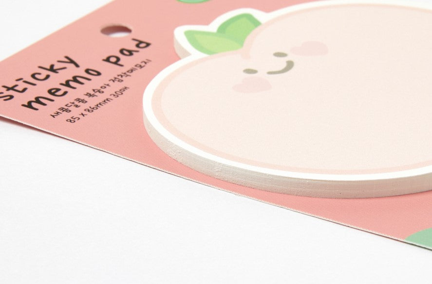 Sweet Peach Sticky Memo – www.cutecrushco.com
