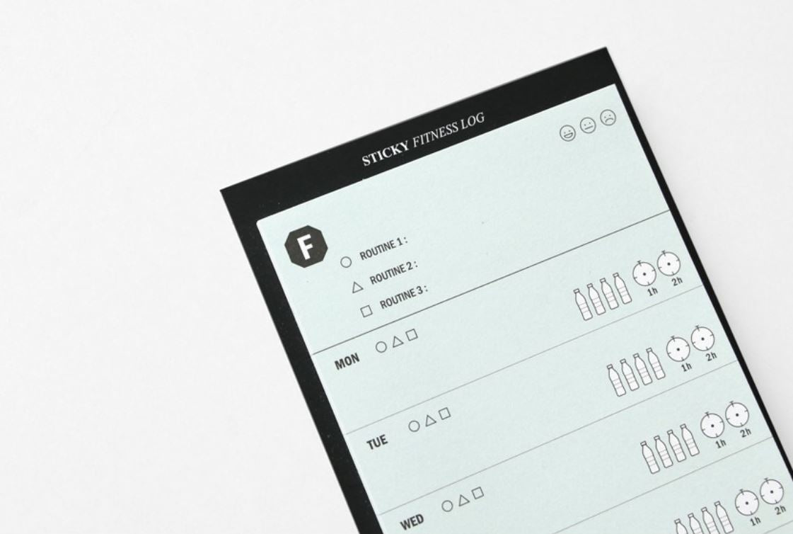 Sticky Fitness Log Pad – www.cutecrushco.com